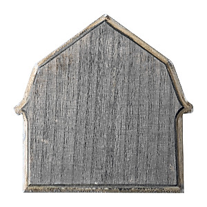 Foreside Home & Garden White Rustic Antique Wood Barn Shaped Decorative Storage Trinket Tray