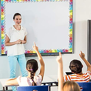 Rainbow Confetti Border Trim, Bulletin Borders Stickers, 66 ft Back to School Decoration Borders for Bulletin Board/Black Board Trim, Teacher Student Use for Classroom School Decoration