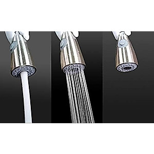 Klabb Stainless Steel Faucet S20 Single Handle High Brushed Nickel Pull Out Kitchen Faucet,Single Level Stainless Steel Kitchen Sink Faucets with Pull Down Sprayer