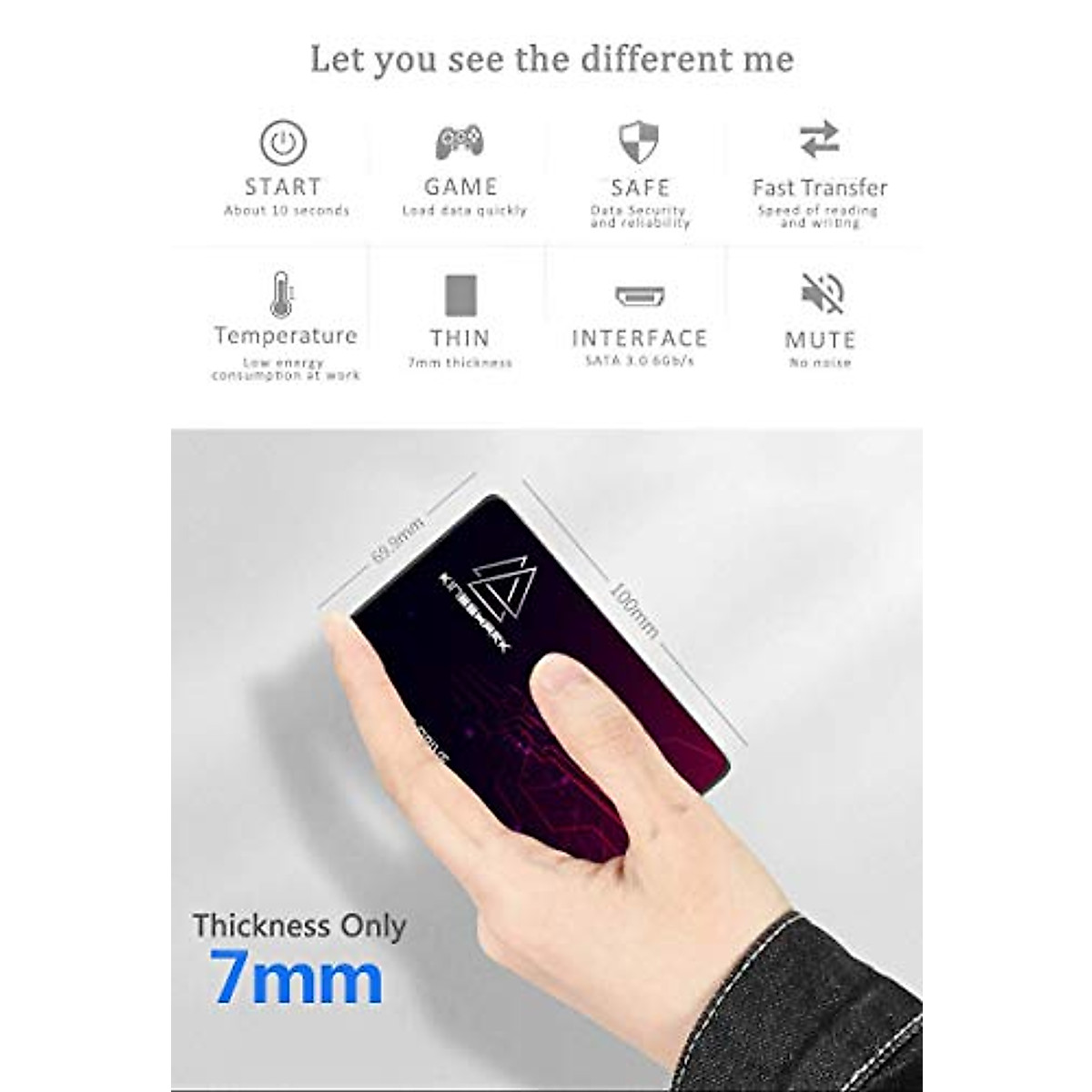 Kingshark gamer SSD 128GB SATA 2.5" Internal Solid State Drive SATAIII 6 Gb/s High-Performance 7MM Height SSD(128GB, 2.5''SATA3)