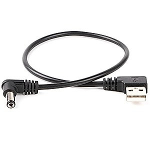 USB to Barrel Cable USB to 5.5mm/2.1mm Angled 5V DC Power Cable (Right Angled)