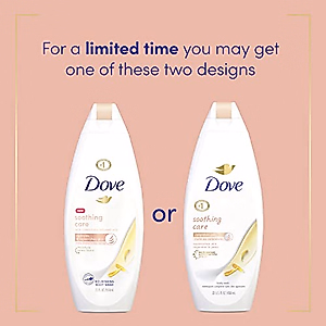 Dove Soothing Care Body Wash for Sensitive Skin with Calendula-Infused Oils Hydrates and Replenishes Skin Sulfate Free 22 oz 4 Count