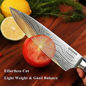 AIRENA Chef Knife - Pro Kitchen Knife 8 Inch Chefs Knife High Carbon German Stainless Steel Sharp paring Knife with Ergonomic Handle