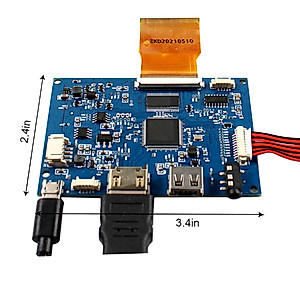 FanyiTek 7 inch 1024x600 700nit IPS LCD Screen and HDMI USB 50pin Controller Board,support Image 180° Rotation