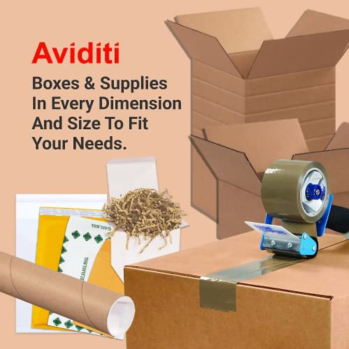 Aviditi Shipping Boxes Small 12"L x 12"W x 12"H, 25-Pack | Corrugated Cardboard Box for Packing, Moving and Storage