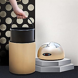 Garbage Can 8L/12L White Creative Intelligent Induction Trash Can Large-Capacity Garbage Storage Box Home Kitchen Living Room Study Bathroom Trash can ( Color : Gold , Size : 12L )