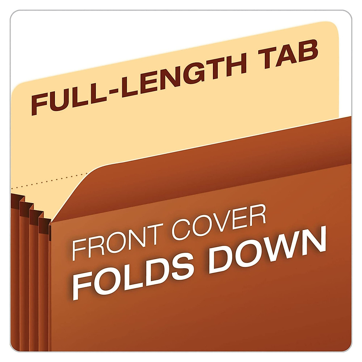 Pendaflex Expanding File Pockets, Letter Size, 5.25" Expansion, Reinforced with DuPont™ Tyvek® Material, Letter Size, Redrope, 10 Per Box (1534G-OX)