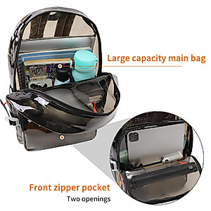 TINYAT Heavy Duty Transparent Clear backpack See Through Clear Bag for School, Concerts, Sports, Travel and Daily Use, T9051