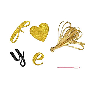 Maicaiffe Farewell Sweet Youth Banner - Old English Birthday Party Decor - 30th 40th 50th 60th Birthday Party Decorations, Gold Black Glitter