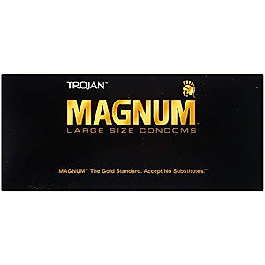 TROJAN Magnum Lubricated Large Condoms, Comfortable and Smooth Lubricated Condoms for Men, America’s Number One Condom, 36 Count Pack