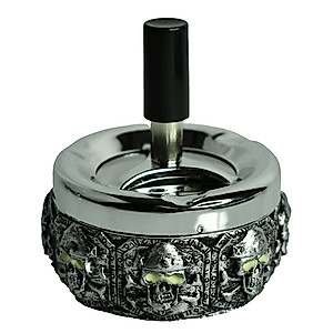 Skull and Crossbones - Glow in the Dark Spinning Ashtray
