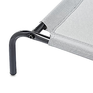 Amazon Basics Cooling Elevated Dog Bed with Metal Frame, Large, 51 x 31 x 8 Inches, Grey
