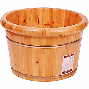 Foot Tub Wooden Foot Basin Wooden Foot Basin,Smooth And Delicate Pedicure Barrels,Hot Foot Insulation Household Foot Bath Barrel 25cm High Wooden Footbath foot Bath Wooden Bucket Foot Spa Household Wa