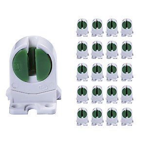 MZyoyo T5 LED Fluorescent Tube Lamp Holder Tombstone, Fluorescent Lampholder, T5 Bi-Pin Lamp Holder Lamp Socket Tube Accessory Lamp Aging Test, Pack of 20