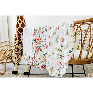 NODNAL CO. 3 Fitted Bassinet Sheets Set for Baby Girl - 100% OEKO-TEX Cotton Peonies & Roses - Pink Floral Boho Flowers - Cradle/Moses Basket, Hourglass, Oval, Rectangle Mattress Nursery Bedding Sheet