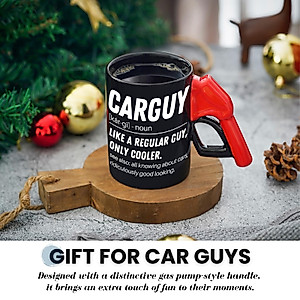 Onebttl Car Guy Gifts For Men, Him - Refueling Coffee Mug - Gift for Car Lovers - 13.5oz/400ml Funny Ceramic Mug - Noun