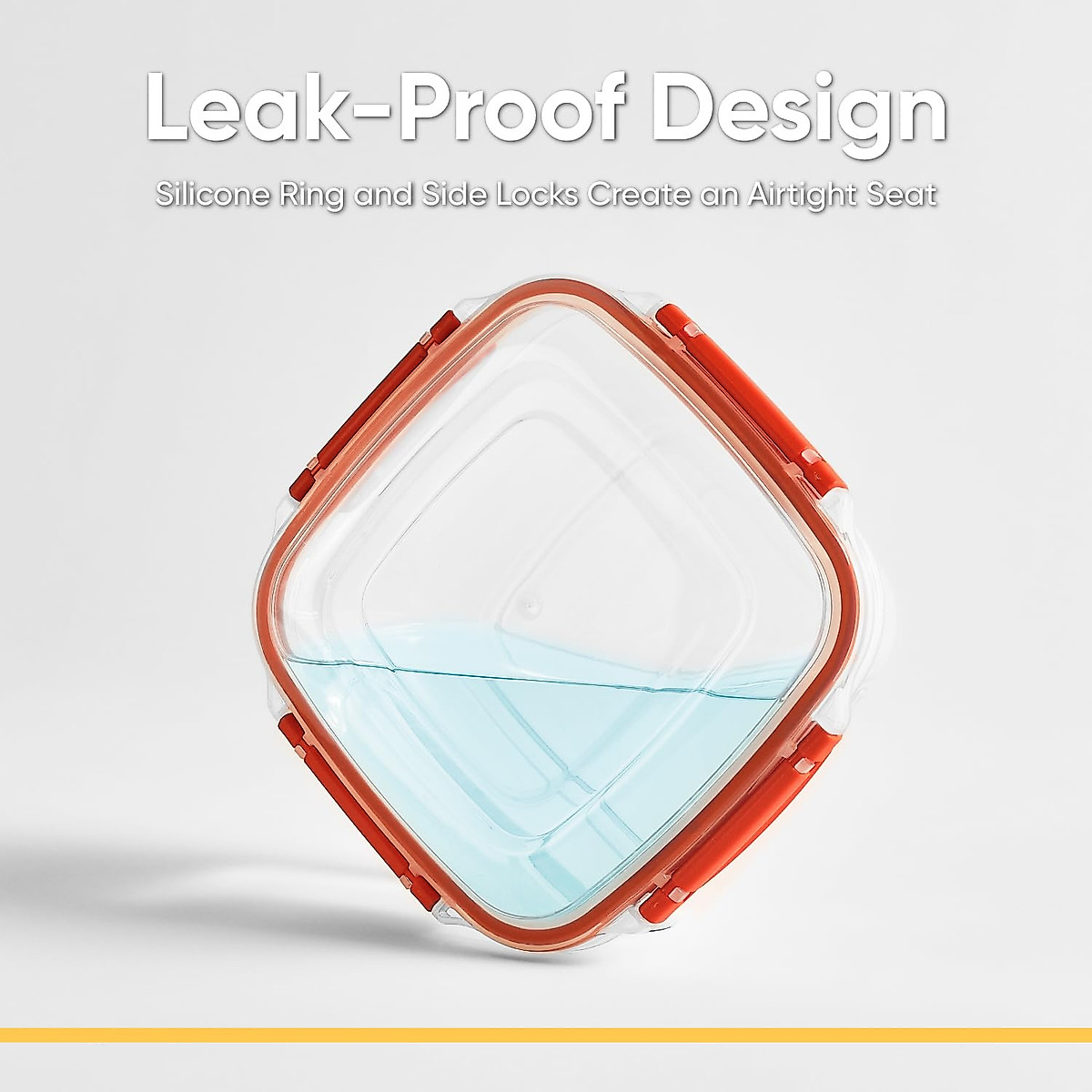 Superio Food Storage Container, 80 oz, Orange