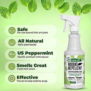 Peppermint Oil Rodent Repellent Spray and Concentrate - Makes 1 Gallon