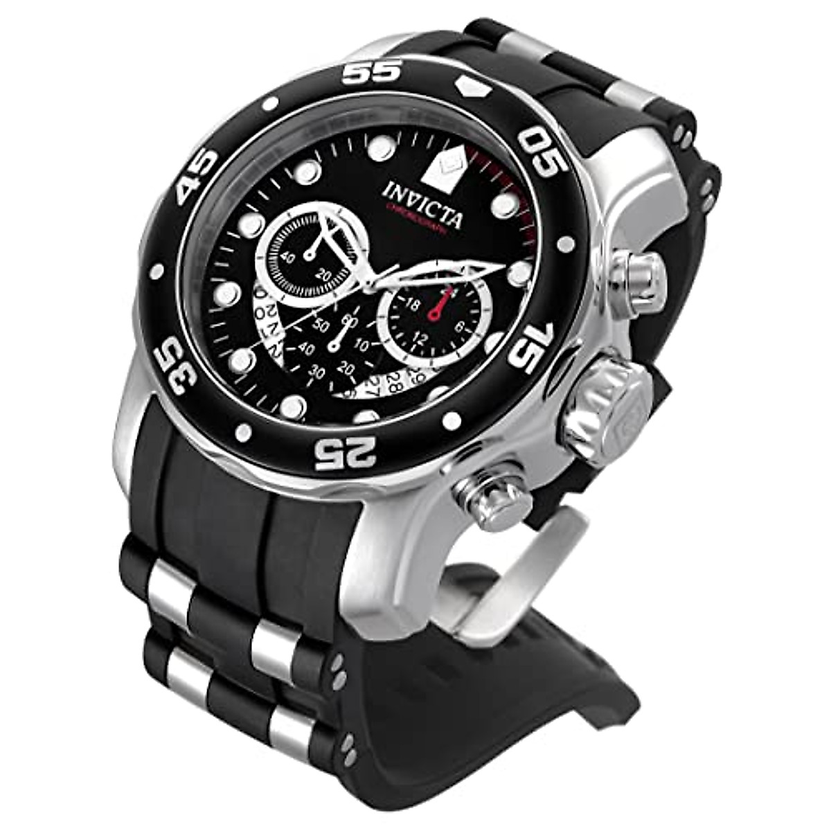 Invicta Men's 6977 Pro Diver Collection Stainless Steel Watch, Blue Dial Black Polyurethane Watch