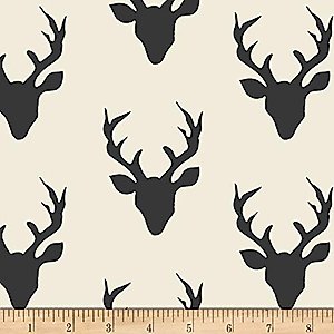 Art Gallery Fabrics Art Gallery Hello Bear Buck Forest Night Fabric, Beige