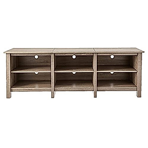 ROCKPOINT 70inch TV Stand Storage Media Console Entertainment Center,Driftwood