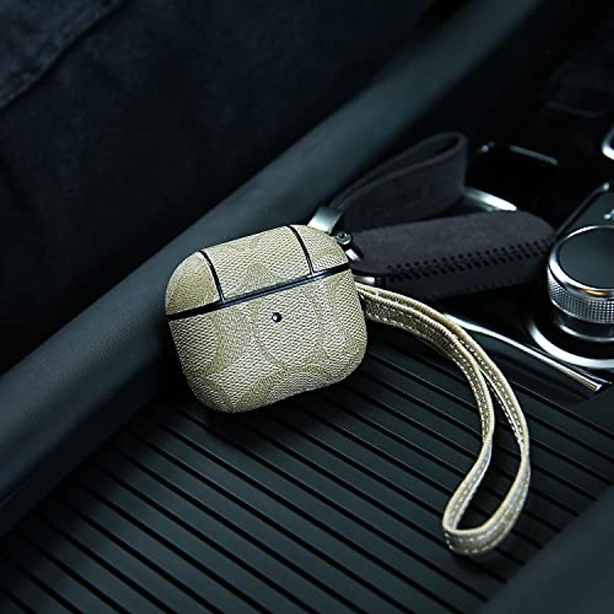 Raimot Airpods 3rd Leather Elegant Case with Keychain Fully Protective Case for Airpods Accessories Gifts (Airpods 3rd Generation)