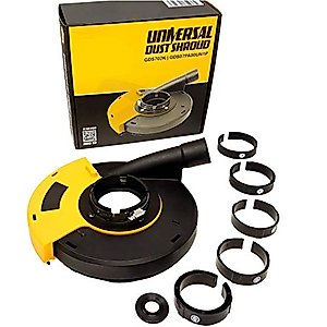 QuickT GDS702K 7 Inch Universal Surface Grinding Angle Grinder Dust Shroud, Dust Cover Collector with Vacuum Attachment for Angle Grinders
