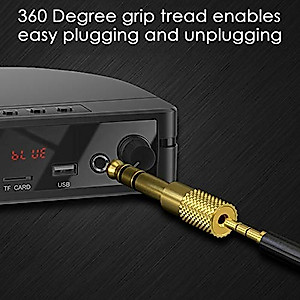 DaKuan Pack of 6, 6.35/6.5 mm to 3.5 mm Headphones Adapters, Stereo Audio Adapter 1/4 inch Male -1/8 inch Female Headphone Jack