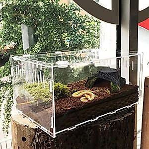 Hamiledyi Reptile Hideout Cave,Resin Simulation Rock Hideout Terrarium Habitat Decortion for Lizards Geckos Chameleons Frogs Turtles Snakes