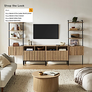 mopio Norwin Ladder Book Shelf, Wall Bookshelf, Farmhouse Industrial Bookcase, Narrow Slim Organizer Display Shelves, Living Room, Bedroom (3-Tier Shelf Cabinet)