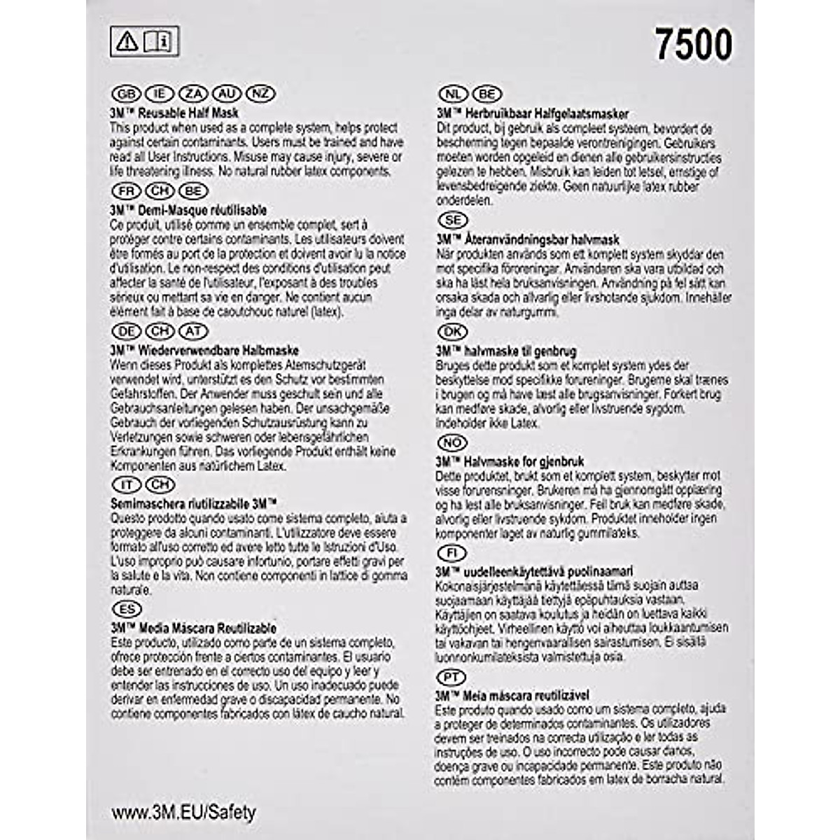 3M 7500 Half Mask Medium