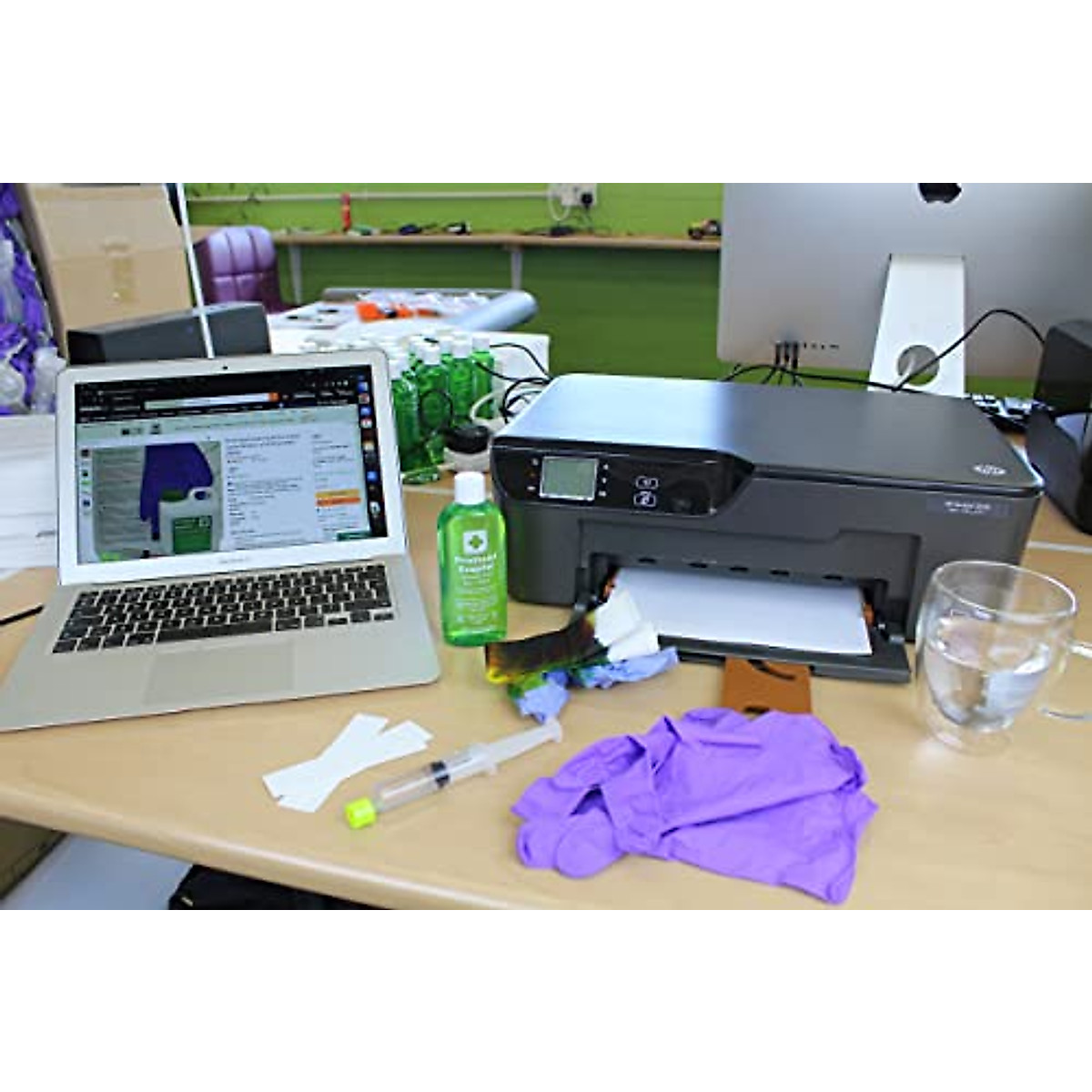 Printhead Hospital Printer Cleaning Kit for Canon Hewlett Packard HP Deskjet Officejet Photosmart - 5 oz | Easy to use kit to Clear Printer nozzles