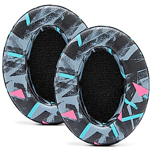 WC Wicked Cushions PadZ - Thick & Soft Ear Pads for ATH M50X / M40X / SteelSeries Arctis/HyperX Cloud & Alpha/Logitech G Pro X/Compatible with Over 50 Headphones | 90s Black