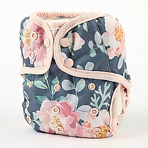 One Size Cloth Diaper Cover Snap with Double Gusset (Rose)