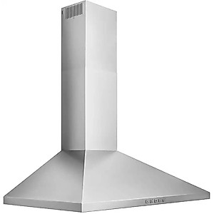 Broan-NuTone BWP2366SS Convertible Wall-Mount LED Lights Pyramidal Chimney Range Hood, 630 MAX Blower CFM, 36-Inch, Stainless Steel