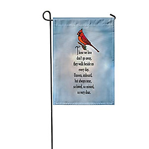Suklly Garden Flag Cardinal So Loved Poem Fun Warm Pop Art 12x18 Inch Polyester Fabric Flags Home Decorative Sign Banner Suitable for Courtyard Outdoor Lawn