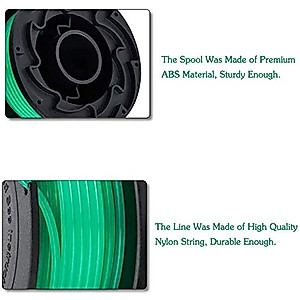 GH3000 Trimmer Spool Replacement Compatible with Black and Decker SF-080 SF-080-BKP GH3000R LST540B LST540 Auto Feed Weed Eater, SF080 Spool Refills 20ft 0.080 inch Single Line, GH3000 Spool