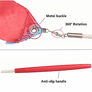 Smartlife15 10 Colors Gymnastic Dance Ribbon Streamer 4M Dancing Baton Gym Rhythmic Ribbons with Wand Art Artistic Gymnastics Ballet Twirling Rod Stick for Women Girls Kids