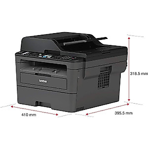 Brother MFC-L27 10DW Series Compact Wireless Monochrome Laser All-in-One Printer - Print Copy Scan Fax - Mobile Printing - Auto Duplex Printing - Print Up to 32 Pages/Min - ADF + HDMI Cable