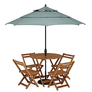 Furinno FG19018F Tioman Outdoor Hardwood Nation Round Dining Table, Natural