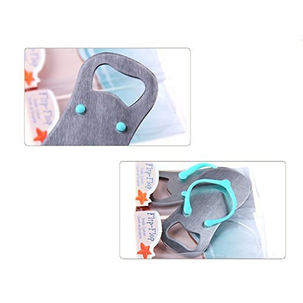 Flever Slipper Shaped Red Wine Beer Bottle Cap Opener (24, Blue)