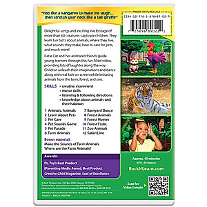 Preschool Active Learning 2 DVD Set - Alphabet Exercise and Dance with The Animals