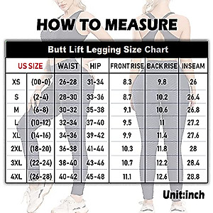 SEASUM Women High Waisted Yoga Pants Workout Butt Lifting Scrunch Booty Leggings Tummy Control Anti Cellulite Textured Tights S