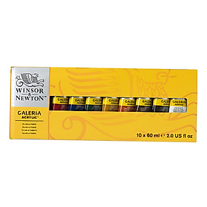 Winsor & Newton Galeria Acrylic Paint, 10 x 60ml (2-oz) Tube Paint Set