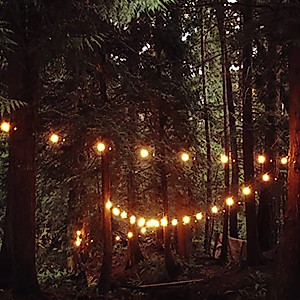 Banord 102FT Outdoor String Lights, 2 Pack 51FT Patio Lights with Bright 2W Shatterproof LED Dimmable Plastic Bulbs Waterproof Outdoor Hanging Lights for Backyard, Porch, Garden, Camping, Cafe, Party