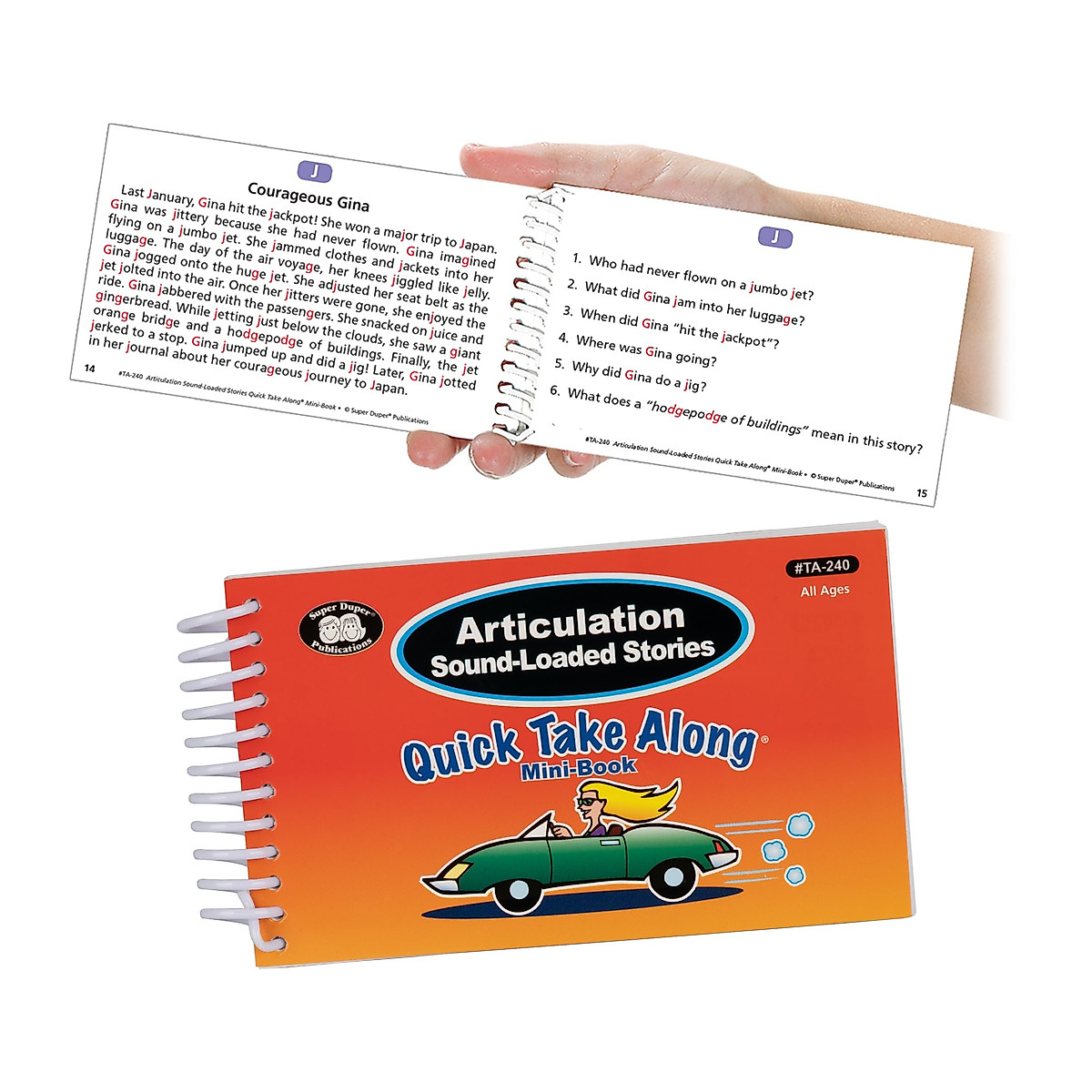 Super Duper Publications | Articulation Sound-Loaded Stories Quick Take Along® Mini-Book | Educational Resource for Children