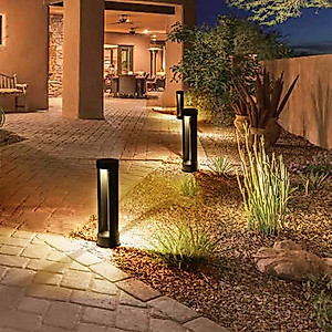 ZZYJYALG Modern Minimalist Lawn Waterproof Column Light Outdoor Aluminum Rust-Proof LED Garden Light Garden Villa Landscape Pillar Light Home Garden Post Lantern