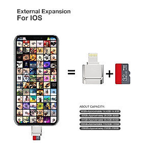 Apple MFi Certified Lightning to Micro SD Card Reader for iPhone, iPad - Supports iOS 13, exFAT & FAT32