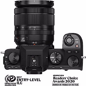 Fujifilm X-S10 Mirrorless Digital Camera with XF18-55mm Lens + 64GB SDXC Card + Peak Design Strap + LED Light + More | Fuji X-S10 with XF18-55mm Lens Kit