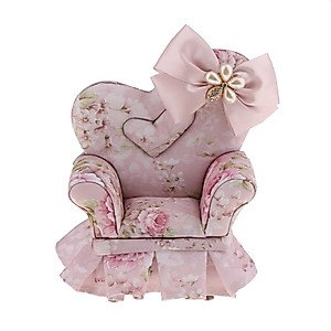 yotijar Flower Pink Fairy Furniture Jewellery Box Childrens Organiser Case Gifts - Love Chair